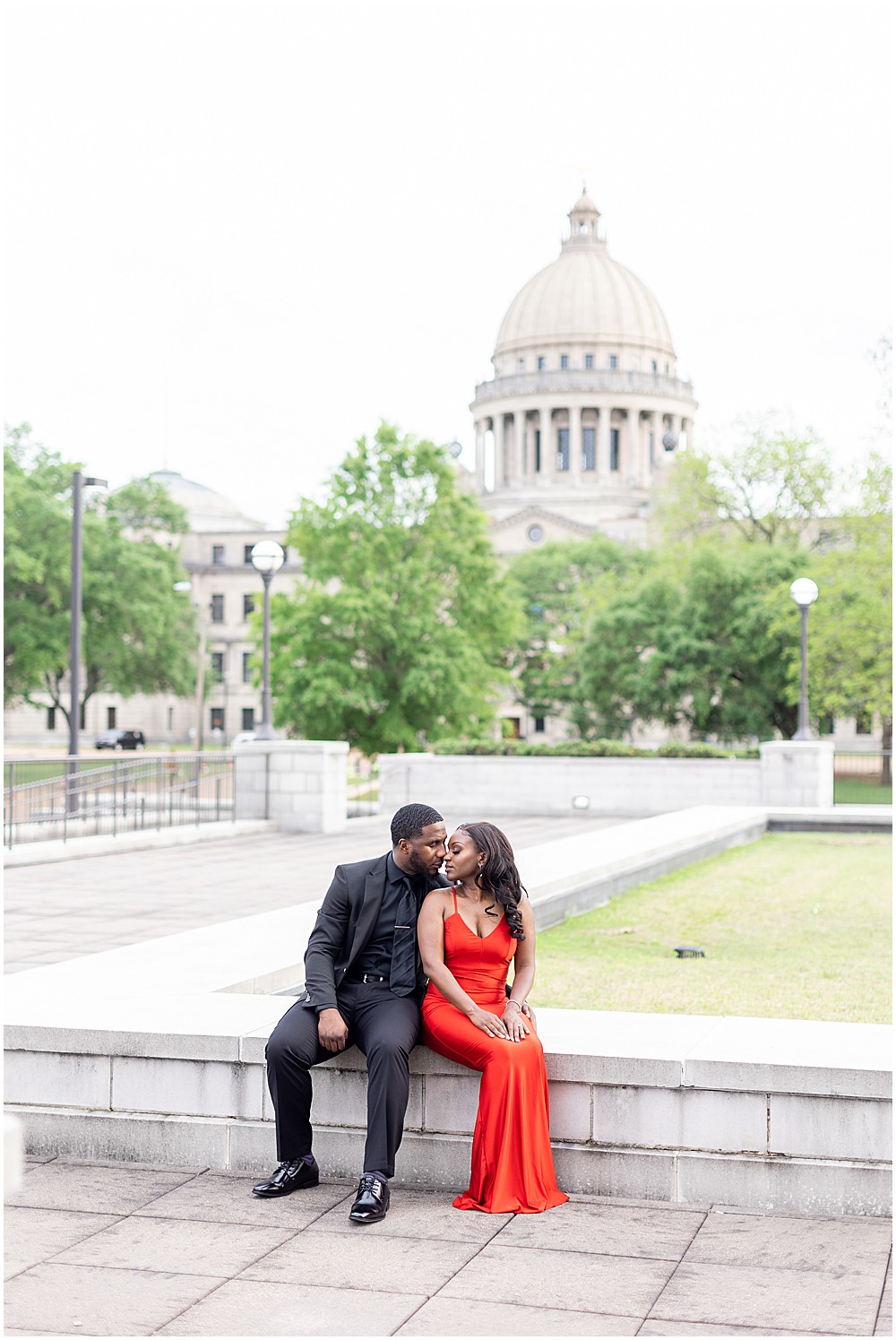 A Classic Engagement Session in Downtown Jackson, Mississippi